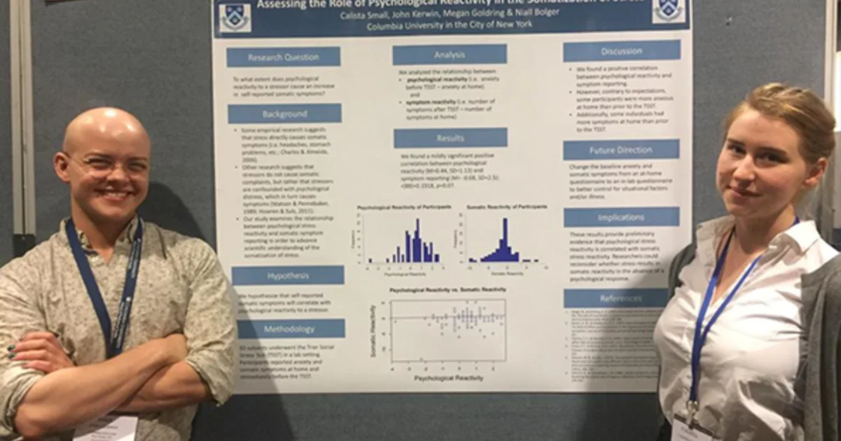 Postbaccalaureate Students Present Research Poster at Society for ...