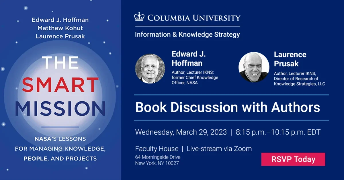 The Smart Mission: NASA's Lessons for Managing Knowledge, People, and ...