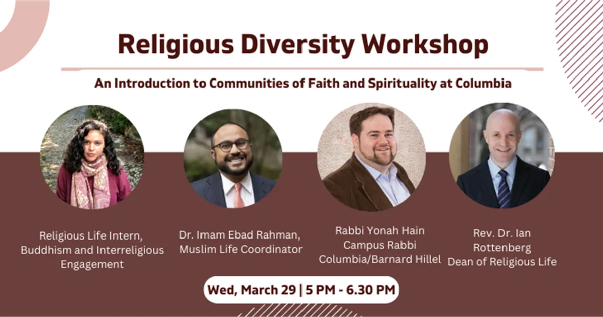 Religious Diversity Workshop | Columbia University School of ...