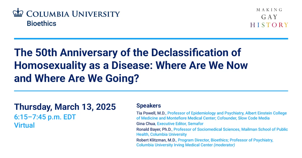 The 50th Anniversary of the Declassification of Homosexuality As a ...