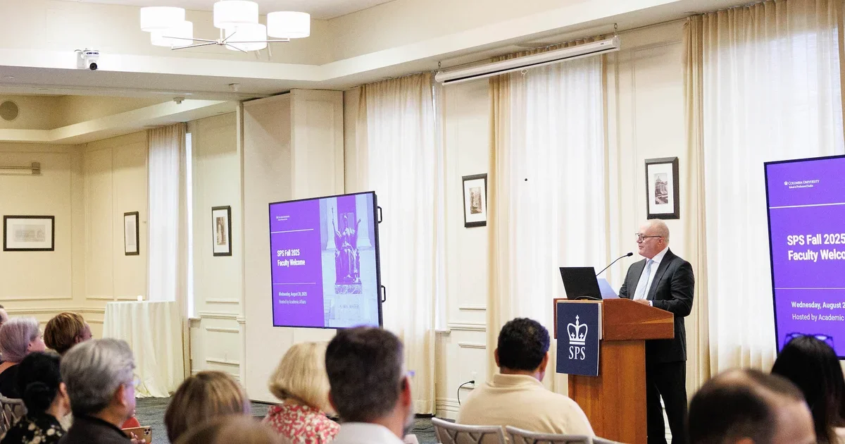 Faculty Gather at Columbia SPS Fall Welcome Event to Share Ideas, Build ...